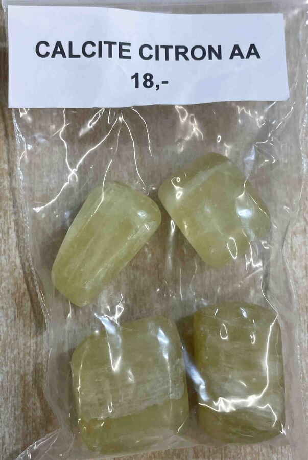 Calcite galet ou roulée - blanche - citron - miel - pistache