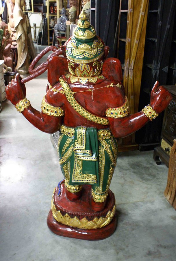 sculpture de GANESH en bois - H: 112 cm