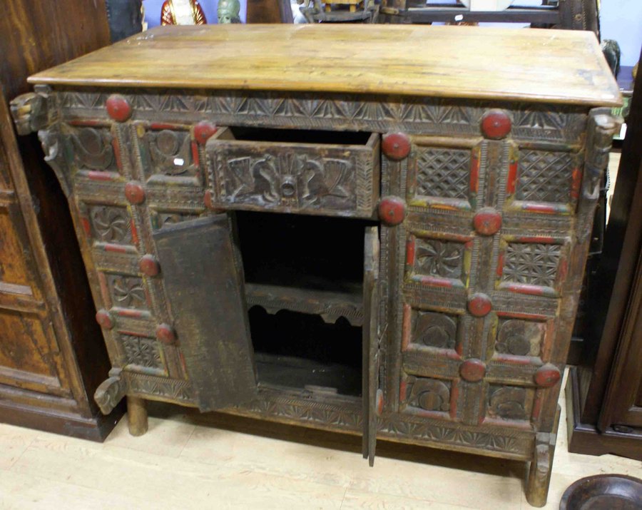 Ancien meuble de mariage Indien - H: 113 cm